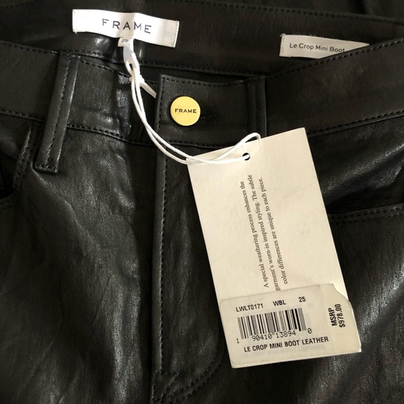 Frame Denim | Jeans | Frame Le Crop Mini Boot Leather | Poshmark